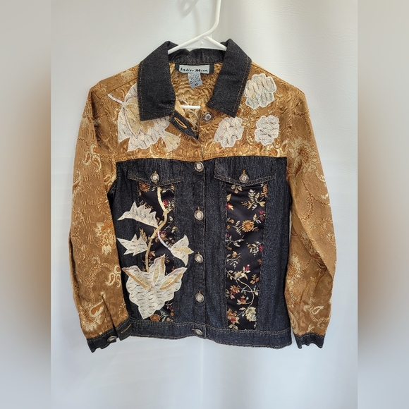 indigo moon | Jackets & Coats | Indigo Moon Buttonup Embroidered ...